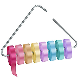 NiHome Ribbon Storage Rack for Craft Room and Workspace, Compact Design No Assembly Required, Durable Aluminum Alloy Organizer for Easy Ribbon Access & Versatile Storage of Spools, Yarn, Fabric Braids