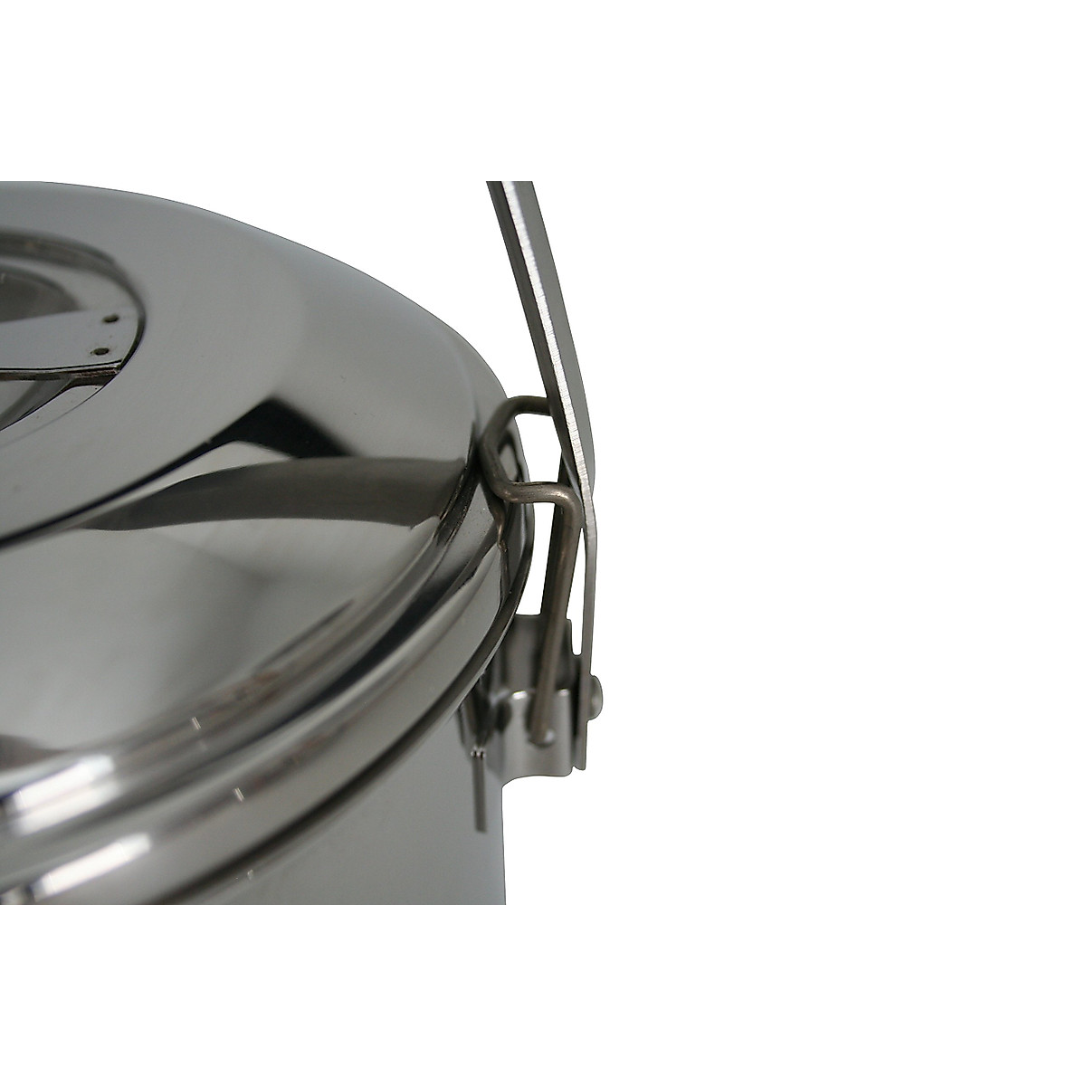 Firebox 2 Quart (5.5") Billy Can - Locking Bail Handle Bushcraft Camp Pot, SS Clips (Installed)