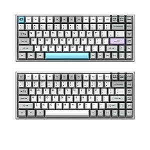 YUNZII AKKO 3084 Silent Wireless Mechanical Keyboard with Bluetooth 5.0, Dye-Sub PBT Keycap Upgraded Mechanical Gaming Keyboard (Akko Pink Switch, 84 Keys)