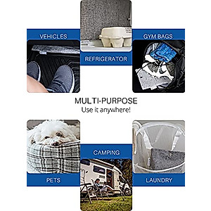 Bamboo charcoal air purifying bag | 2 HEAVY-DUTY, LARGE FLAT (2x350g) CHARCOAL BAGS odor absorber | Activated bamboo charcoal bags | Odor eliminator for strong odor| Charcoal odor absorber