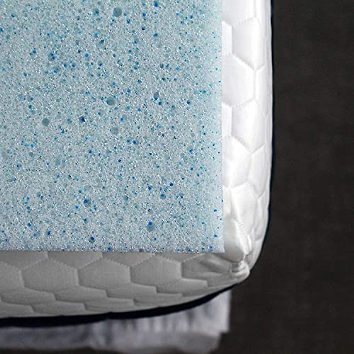 Lounj 2 Inch RV Gel Memory Foam Mattress Topper (RV King (72x80)), Blue