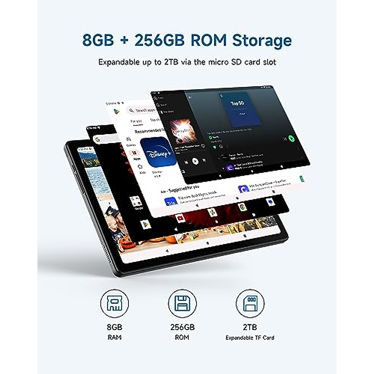 ALLDOCUBE 2K Android Tablet FHD 10.36 Inch Tablet PC 8GB RAM 256GB ROM and 2TB Expand Octa Core Helio G99 Processor Gaming Tablets Bluetooth 5.2 iPlay 50 Pro Max