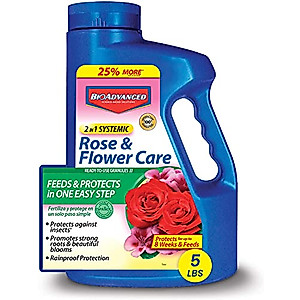 BioAdvanced 2-in-1 Systemic Rose and Flower Care II, Granules, 5 lb with BioAdvanced Rose and Flower Insect Killer, Ready-to-Use, 24 oz