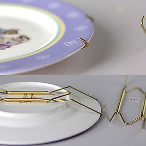 Invisible Plate Hangers, Wall Plate Hangers Stainless Steel Wire Plate Hangers Holders, Compatible 5.9 to 15.7 Inch Decorative Plates and Art(10 inch)