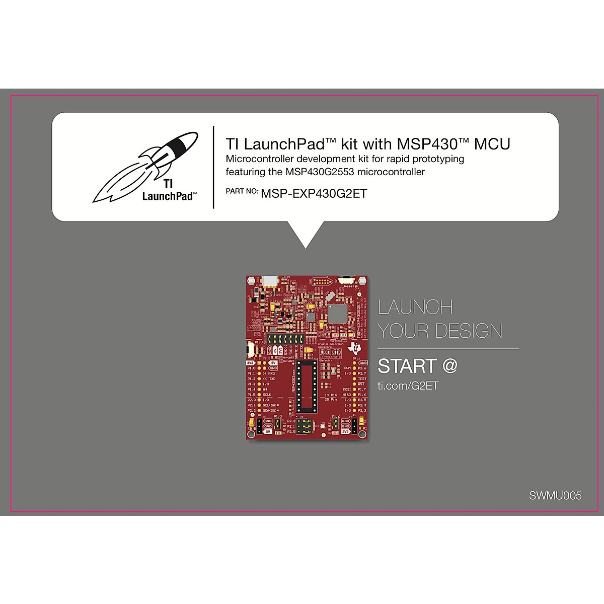 Texas Instruments Value Line MSP430 LaunchPad - MSP-EXP430G2ET, 14-/20-pin DIP (N) Socket