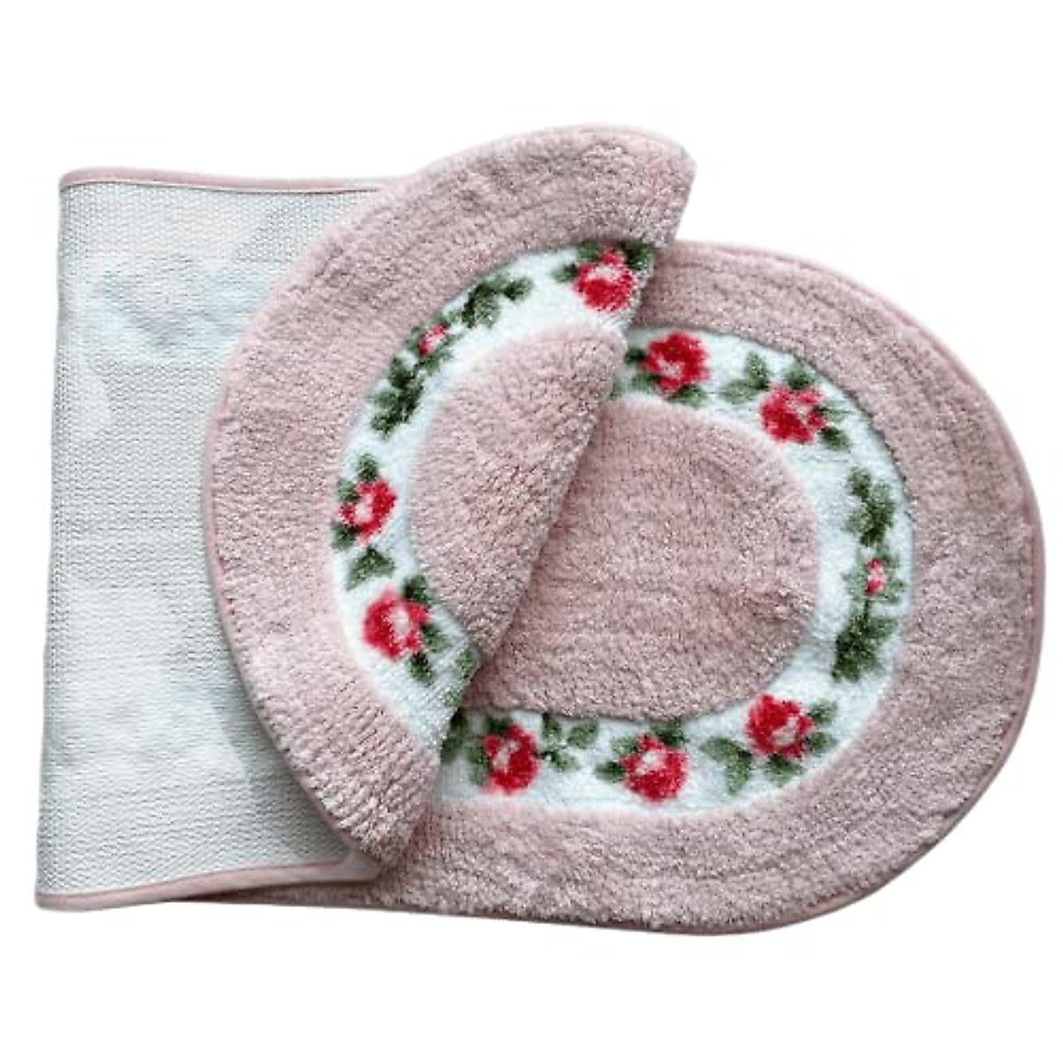 LZSOMPK Pretty Rose Flower Area Rugs Bedroom Rugs Bathroom Rugs Bath Mat Super Soft Kitchen Mat Living Room Carpets 17.7 x 47 inches (Pink)