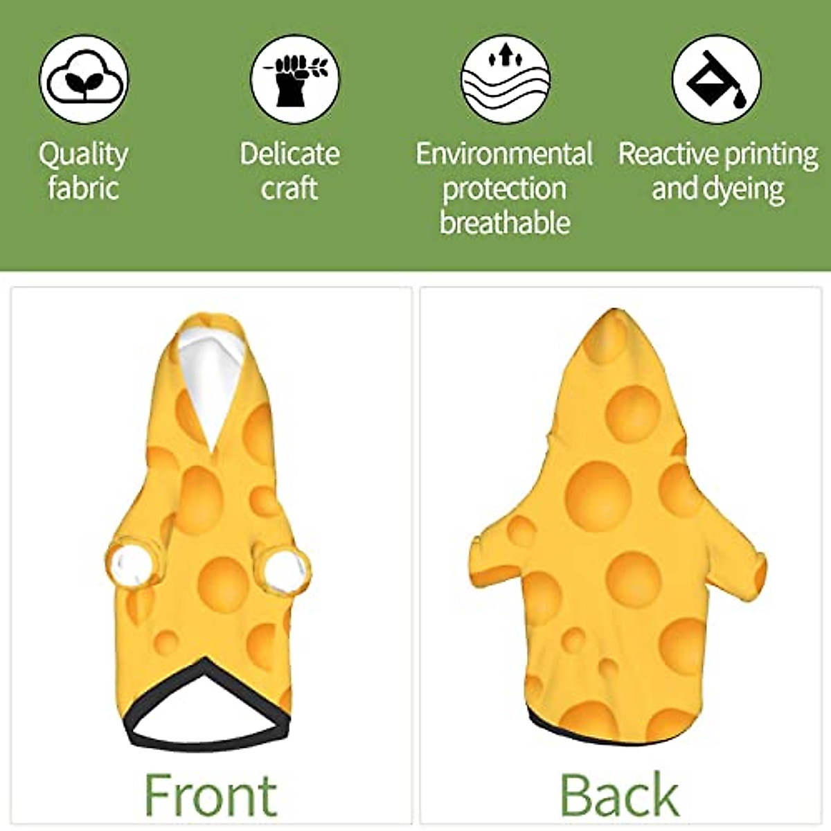 Yellow Cheese Pattern Cat Costumes for Pets Dog Hoodie Puppy Sweatshirt Winter Clothes Pet Hooded