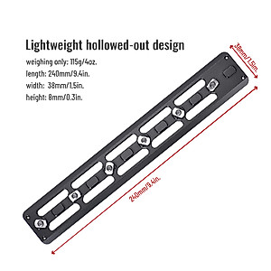 SUNWAYFOTO SMP-240 9.45 inch M-Lok Arca Rail Mount Adapter to Arca-Swiss Plate 240mm
