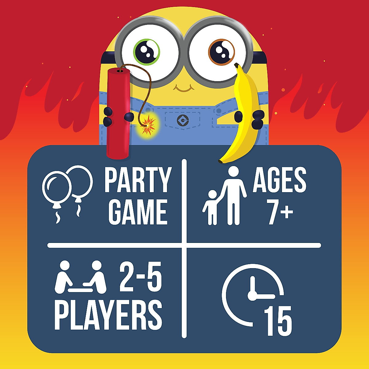 Exploding Minions by Exploding Kittens - A Russian Roulette Card Game, Easy Family-Friendly Party Games - for Kids, Teens & Adults - 2-5 Players