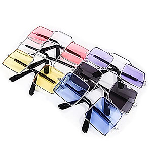 Funny Cat Sunglasses Dog Glasses Metal Retro Quadrate Glasses Puppy Pet Glasses for Cosplay Costume Photos Props