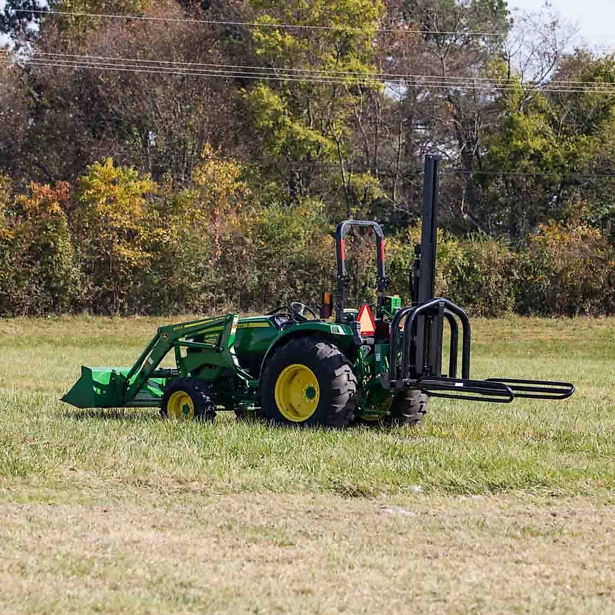 Titan Attachments 3 Point Hydraulic Hay Bale Lift Fits Category 1 and 2 Tractors