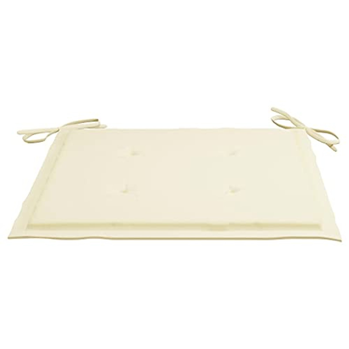 imasay Garden Chair Cushions 2 pcs Cream 15.7"x15.7"x1.2" Fabric