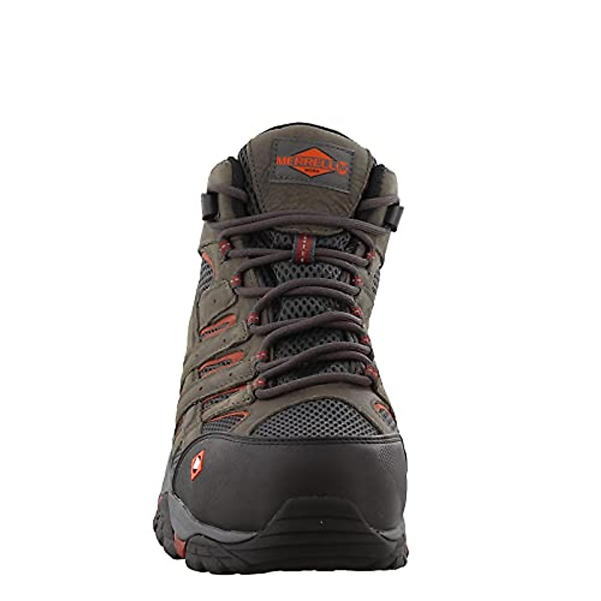 Merrell Men's Moab Vertex Mid Waterproof Composite Toe Construction Boot, Pewter, 10