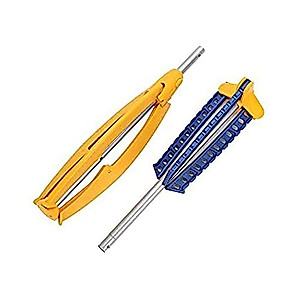 Collapsible Clothes Drying Rack, Portable Garment Rack Indoor, Foldable Standing Laundry Racks for Drying Clothes, Tripod Stand, Hangaway Garment Rack, Steamer Hanger Stand, Orange and Blue