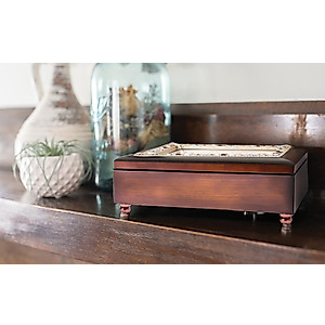 Cottage Garden Granddaughter You Have Brought Such Joy Woodgrain Jeweled Music Box Plays Wonderful World