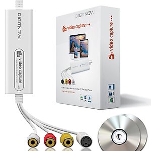 DIGITNOW USB 2.0 Video Capture Card- Pro+ Version VHS to Digital Converter 1080P 30Hz , Suitable for Mac OS, iPad, Android, WinXP/7/8/10