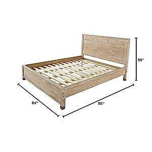 Camaflexi Baja Platform Bed, King Size, Brown
