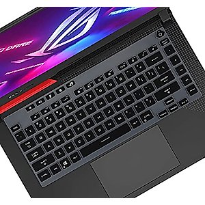 Keyboard Cover Skin for 2021 New ASUS ROG Strix G15 Gaming Laptop G513QR G513QR-ES96, 15.6" ASUS ROG Strix G15 G513 G533 G533ZX-XS96/AS94 Keyboard Skin[Not Fit for 2020 ASUS ROG Strix G15]-Black