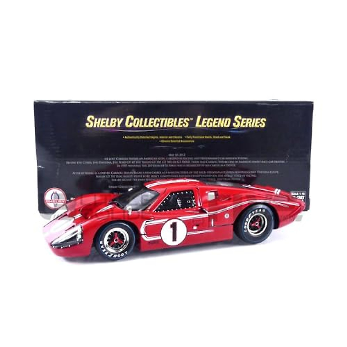 Shelby Collectibles SC423 1967 Ford GT MK IV #1 Red LeMans Winner 24 Hours 1/18 Diecast Model Car