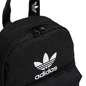 adidas Originals Trefoil 2.0 Mini Backpack Small Travel Bag, Black/White, One Size