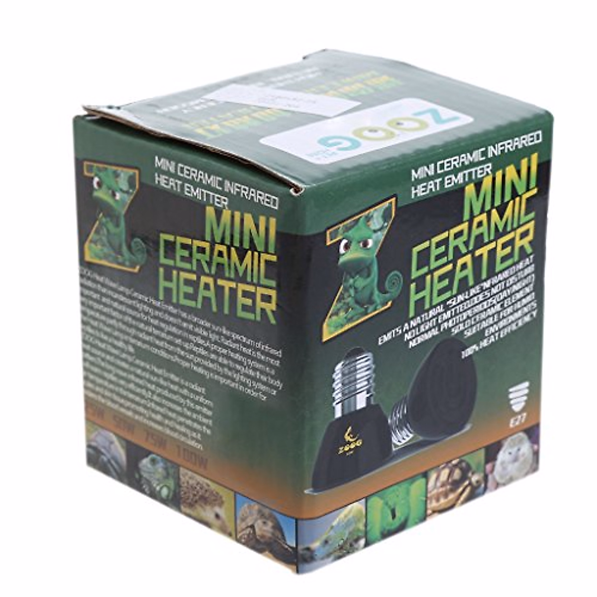 Qupida 25/50/75/100 Watt 110-120 V Mini Reptile Heat Lamp Far Infrared Ceramic Emitter Heater Brooder Appliances Bulb Pet Coop Grow Light(Black) (50 WATT)