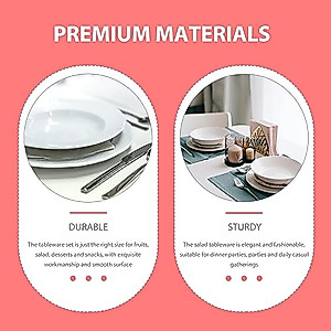 1 Set bowl spoon plate set holiday dessert bowls ceramic food spoon rice spoon prep bowl ceramic plate ceramic bowl plate soup bowl fruits tray dip bowls food plate ceramics salad