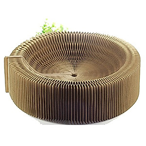 BobbyPet Cat Scratcher Lounge Bed - Collapsible Round Shape for Big cat