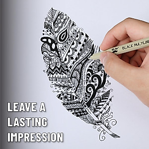 Mr. Pen- Drawing Pens, Black Multiliner, 8 Pack, Anime Pens, Sketch Pens, Micro Pen, Drawing Pens for Artists, Fineliner Pens, Art Pens, Inking Pens, Line Art Pens, Bible Journaling Pens, Fine Point