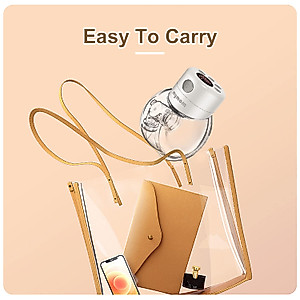 MyMom Wearable Breast Pump,Portable Hands Free Breast Pumps,Long Battery Life Fast,Fewer Parts Need to Clean,Silent Painless Breastfeeding Breast Pump Electric Breast Pump S12 White 2 Count (Pack 1)