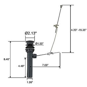 Bathroom Sink Drain with Lift Rod, Brushed Nickel Sink Drain with Overflow, ARCORA Drain Stopper for Vessel Sink