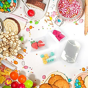 ISKYBOB 50 Pieces Plastic Pillow Box Mini Gift Candy Treat Transparent Packing Boxes Party Favors