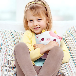 Mewaii Scented Stuffed Animal, Cute Strawberry Cow Plush with Sweet Strawberry Scented Microbeads, Pink Strawberry Plush Toy for Hugging Plush & Decor Pillow