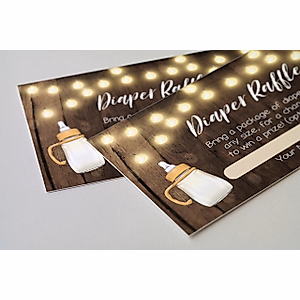 Your Main Event Prints Baby Brewing Beer Bottle Baby Shower Diaper Raffle Card, Neutral Diaper Raffle Ticket, 50 Count