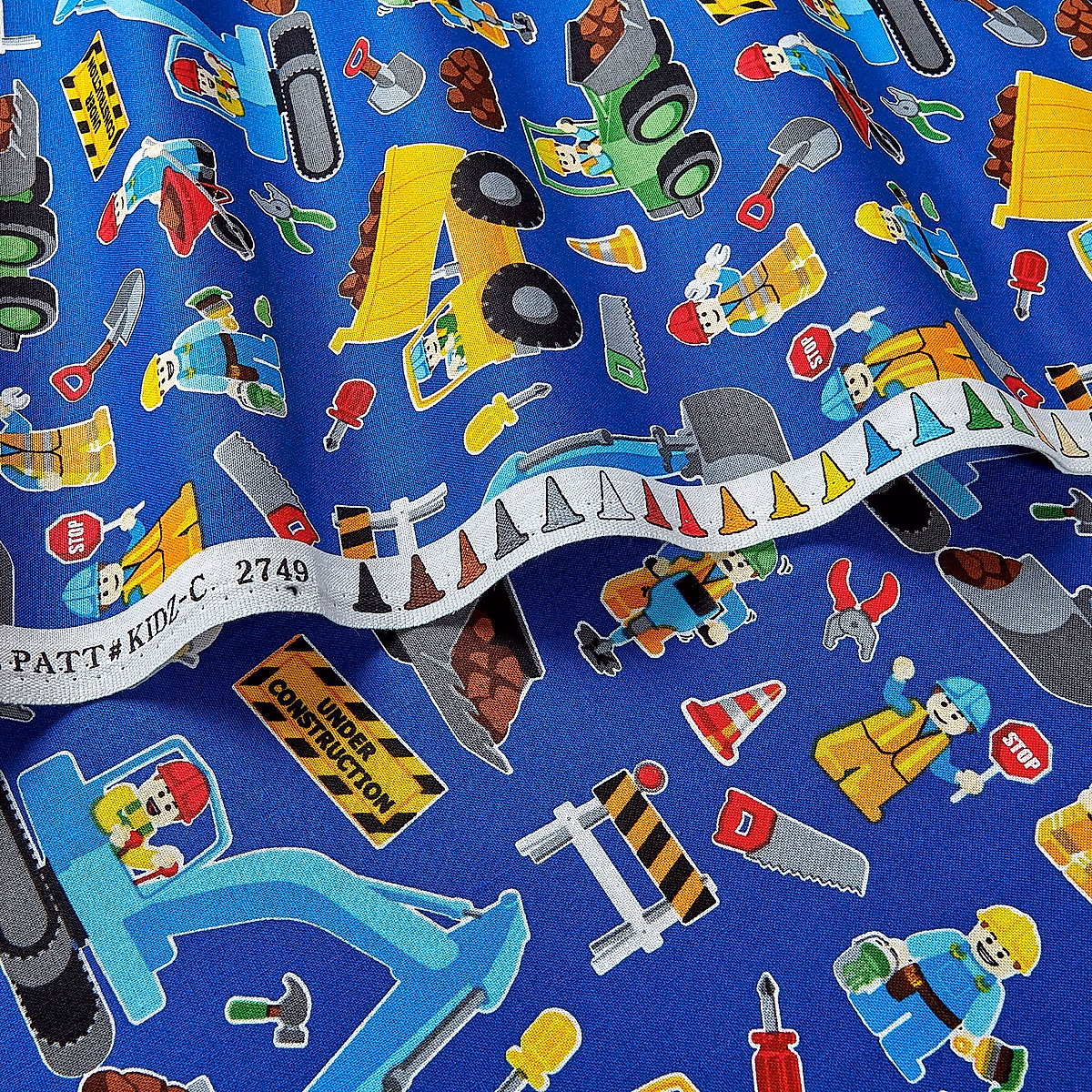 Timeless Treasures Construction Zone Royal, Fabric by the Yard