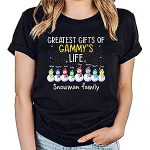 Greatest Gifts of Nana & Papa's Life Personalized Shirt, for Grandparents, Custom Grandkids Name Shirt, Snowman Family Christmas Shirt, Snowman Nana Sweatshirt, Hoodie