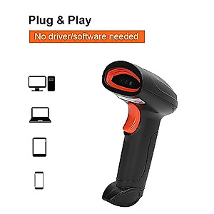 Barcode Scanner Barcode Scanner USB 2.4G And1D Code Reader for Supermarket Express Warehouse High Accuracy Red Barcode Readers