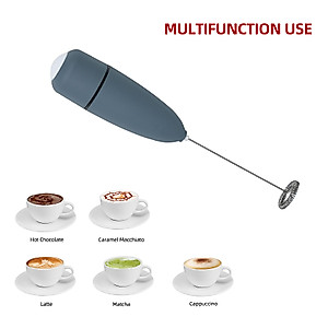 YANDEA Milk Frother Wand, Handheld Drink Mixer, Coffee mixer, Electric Mini Coffee Foam Maker for Lattes, Cappuccino, Matcha, Hot Chocolate&Coffee Creamer, Battery Operated handheld frother whisk