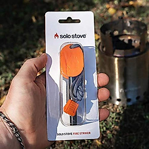 Solo Stove Fire Striker Stainless Steel Ferrocerium Rod Waterproof Fire Starter for Camping Survival Kits and Hiking Easy Grip Handle with up to15,000 Strikes