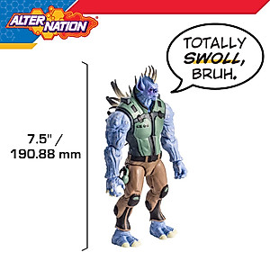 Alter Nation Quillroy Human Porcupine Rhino Bat Hybrid Web Cartoon Dark Horse Comics Graphic Novel Action Figure with Porcupine Projectile Quills & Mini Comic Book Great Gift for Kids 6 & Up