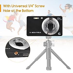 Andoer Kids Camera, 2.7-inch TFT Portable Digital Camera 56MP 4K Ultra HD 20X Zoom Auto Focus Self-Timer Face Detection Anti-Shaking with 2pcs Batteries Hand Strap Great Gift for for Kids Teens