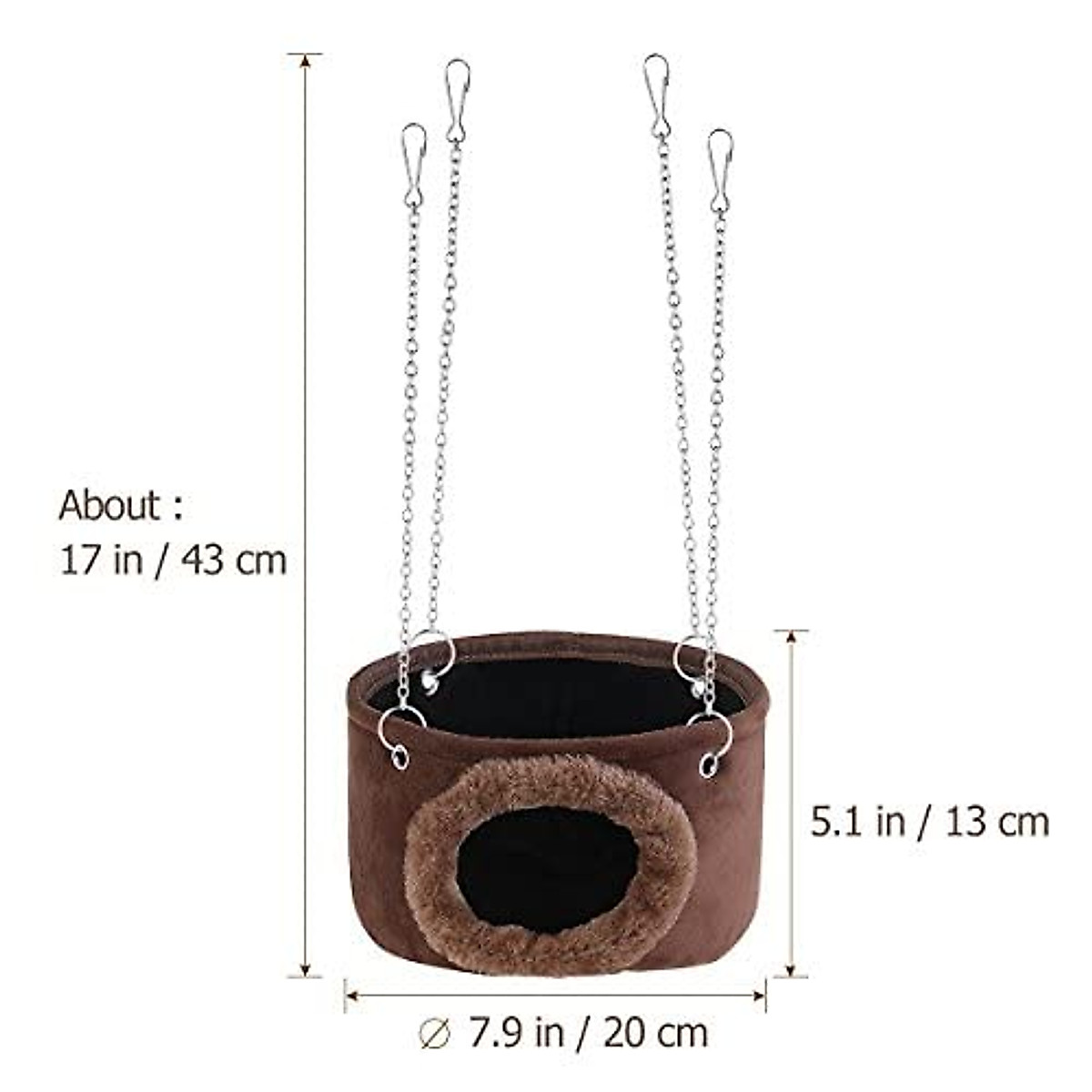 WINOMO Pet Hammock Hamster Hanging Toy Snuggle Hut for Squirrel, Chinchilla, Guinea, Pig, Rat, Mice, Small