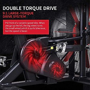 leikefitness Fan Exercise Bike Upright AirBike Indoor Cycling Stationary Bicycle with Unlimited Air Resistance System,Heart Rate Compatibility and Tablet Holder for Home Cardio Workout