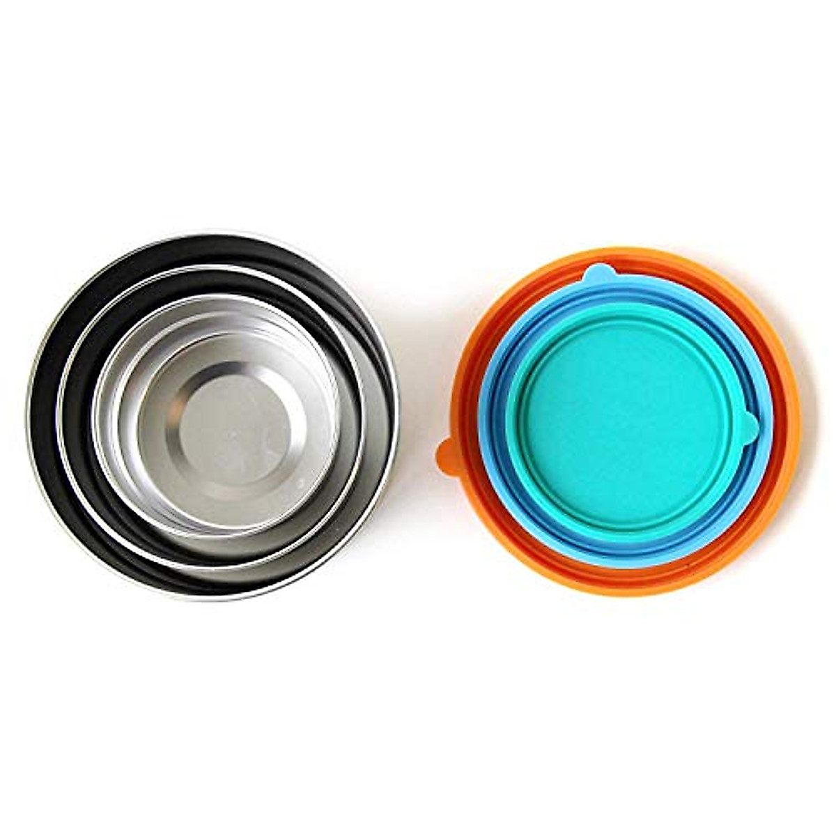 Ecolunchbox Seal Cup Trio 3-Piece Nesting Stainless Steel Leak-Proof Food Storage Containers