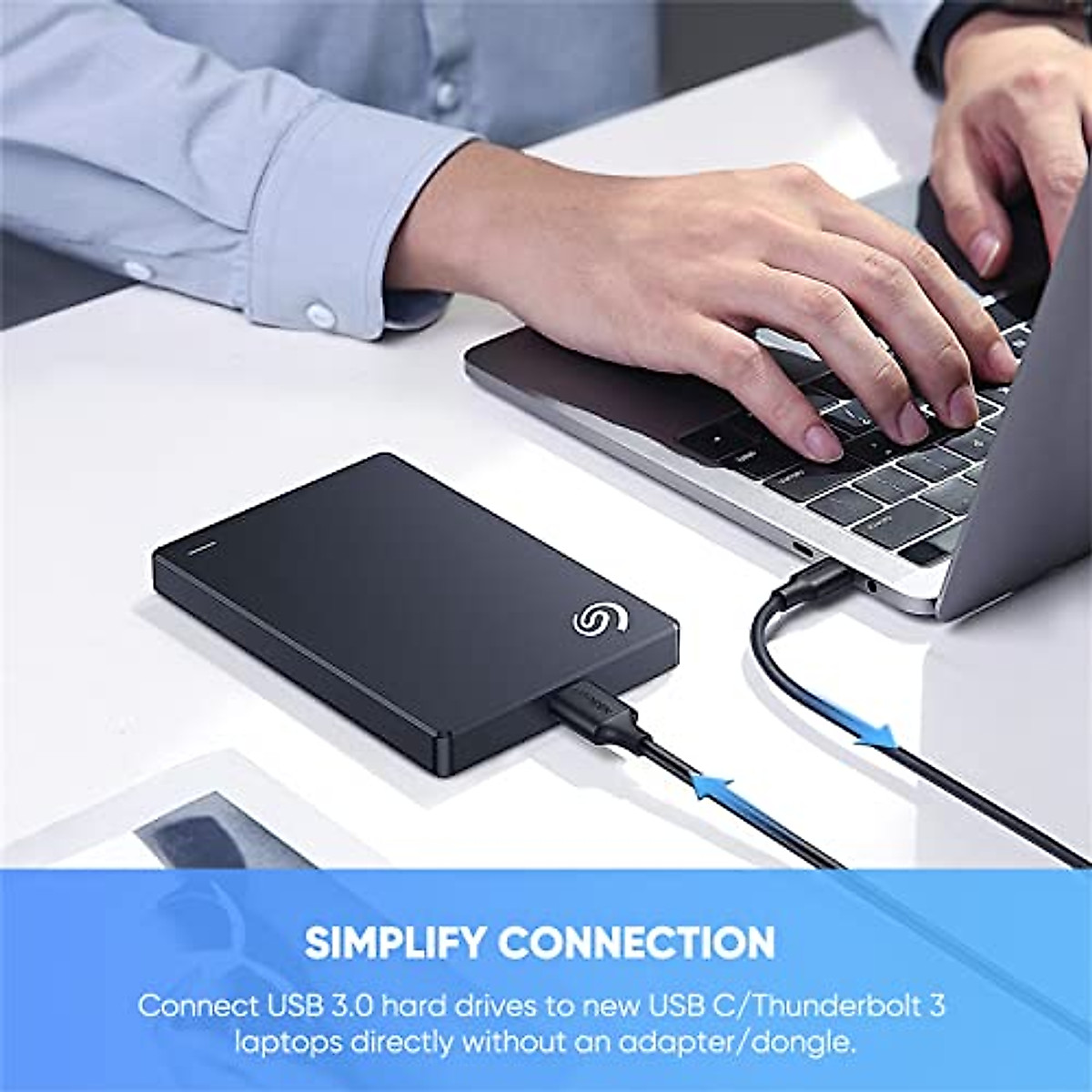 UGREEN USB C to USB 3.0 Micro B Cable, Fast Charging and Sync Data Transfer Cord, Compatible with Samsung Galaxy S5 Note 3 Seagate WD Toshiba External Hard Drive Camera, 3FT