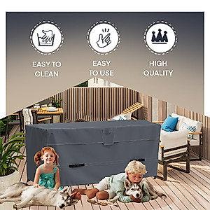 HWmatyCover Patio Bistro Set Cover, Outdoor Bar Set Cover 80 Inch, Heavy Duty Waterproof Patio Bistro Table Cover, All Weather Protection Patio Furniture Cover with Air Vent, 80"W x 39"D x 30"H, Grey