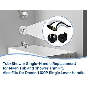Replacement for 100657 Moen Tub/Shower Lever Handle,Compatible with Moen Posi-Temp Valve Systems,Compatible with Moentrol Valve,Single Handle Faucets for Adjust Water Volume and Temperature ﻿,Chrome