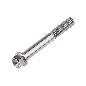 Wanyifa Titanium Hex Small Flange Head Bolt M8 15 20 25 30 35 40 45 50 55 60 65mm x1.25mm Pack of 4 (M8x65mm, Normal Titanium)