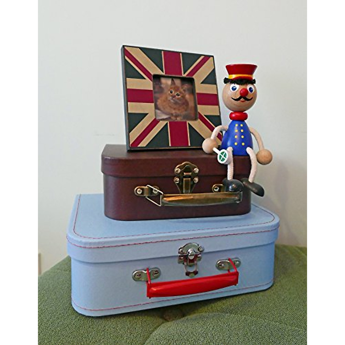 Vintage Paperboard Suitcases Set of 3 - Elegant Decorative Storage