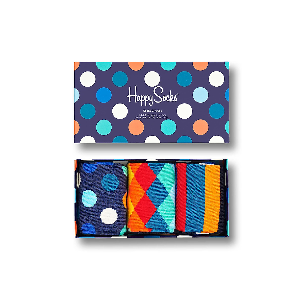 Happy Socks Men's Classic Mix Gift Box Socks Multicolour in size US 8-12