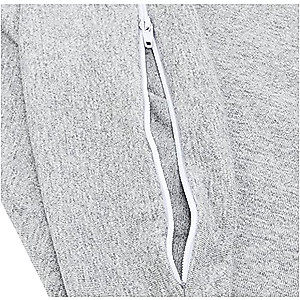 Lavish Home Full Body Pillow Cover- U-Shaped 100% Cotton Jersey Replacement Pillowcase, Removeable with Zipper for Pregnancy/Body Pillows (Gray)